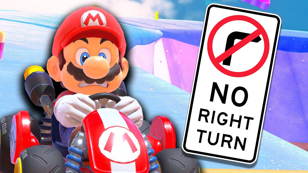 Can I win Mario Kart WITHOUT TURNING RIGHT? - YouTube