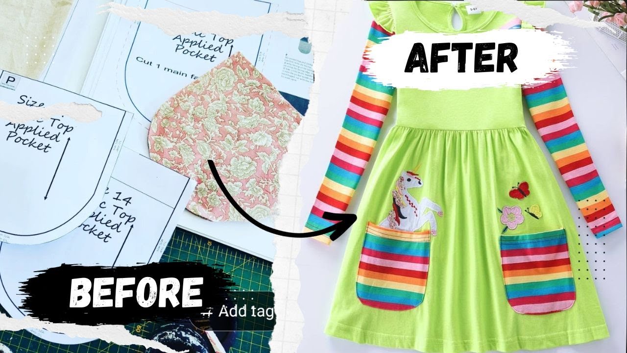 Learn Patch Pocket Sewing Easily With Free Pattern - YouTube