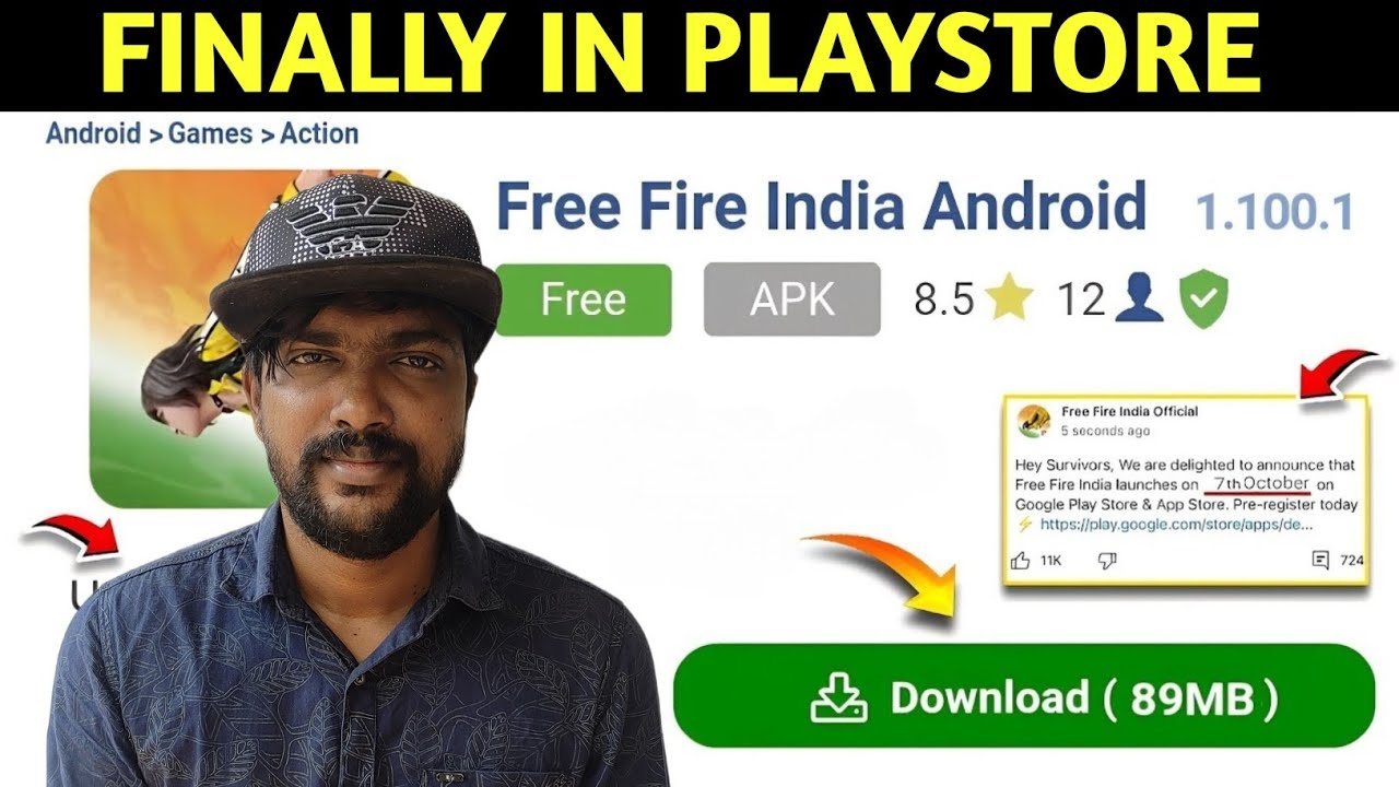 FREE FIRE INDIA DOWNLOAD TIME | FREE FIRE INDIA DOWNLOAD| GARENA FREE ...
