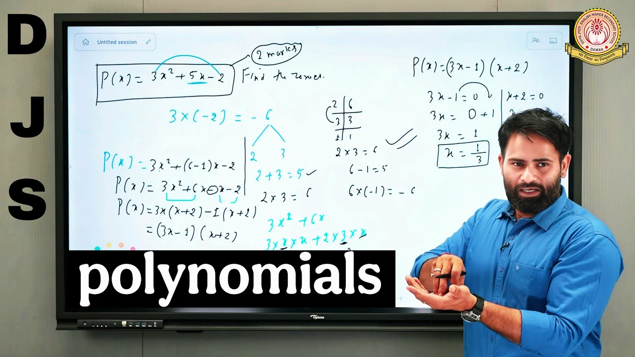 Rakesh Sir Unleashes the Secrets of POLYNOMIALS for 10th Std Students! - YouTube