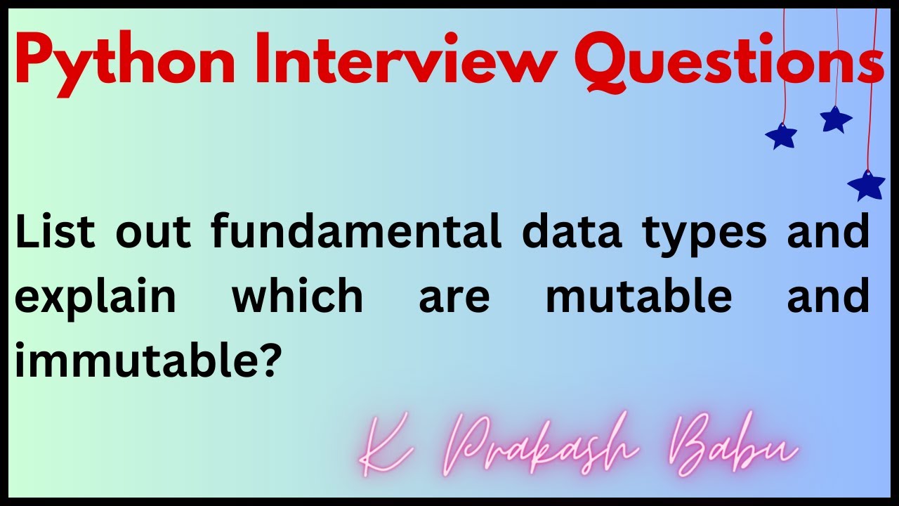 Question15 PythonInterviewQuestions - YouTube Question15 PythonInterviewQuestions - YouTube