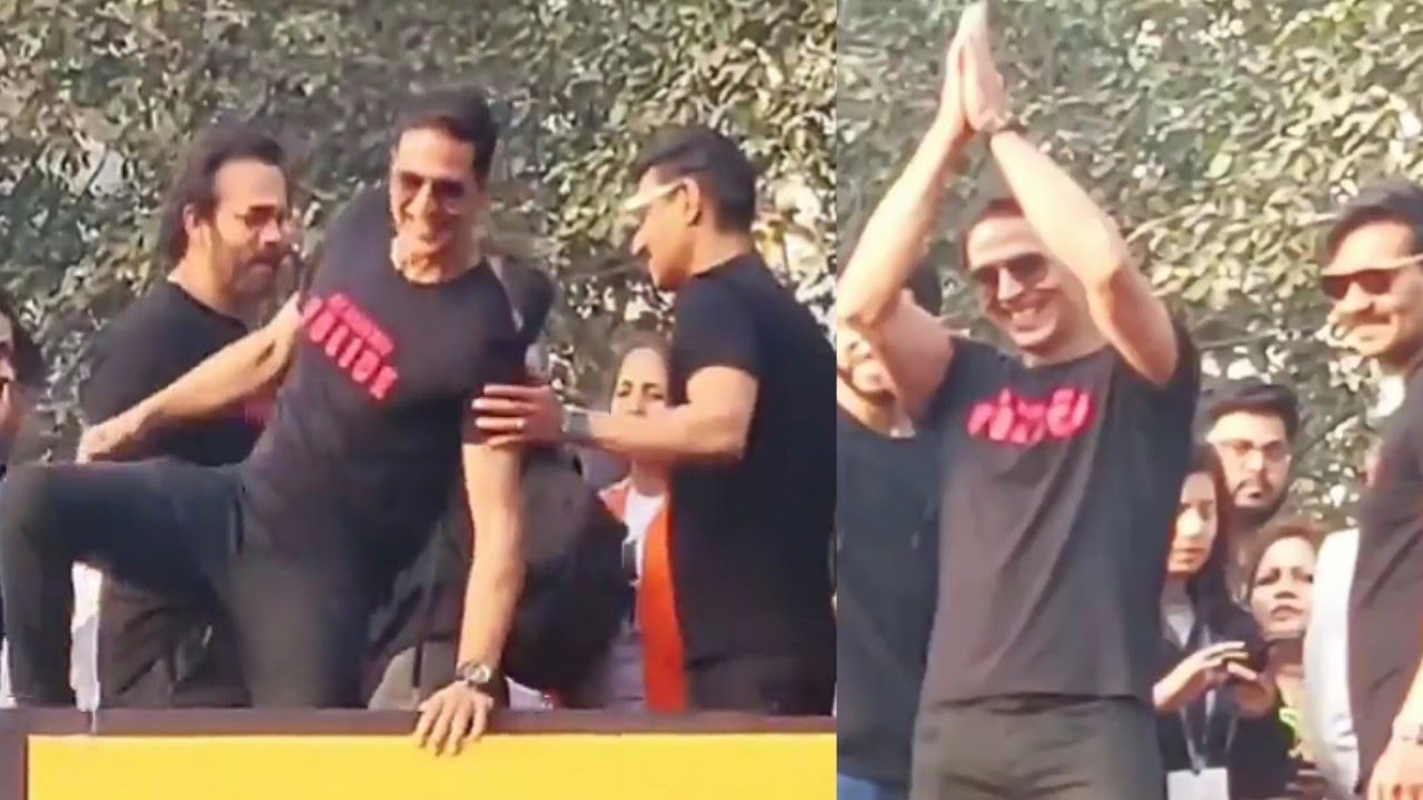 Akshay Kumar Show Stunt Infront Of Ajay Devgan At Sooryavanshi Movie ...