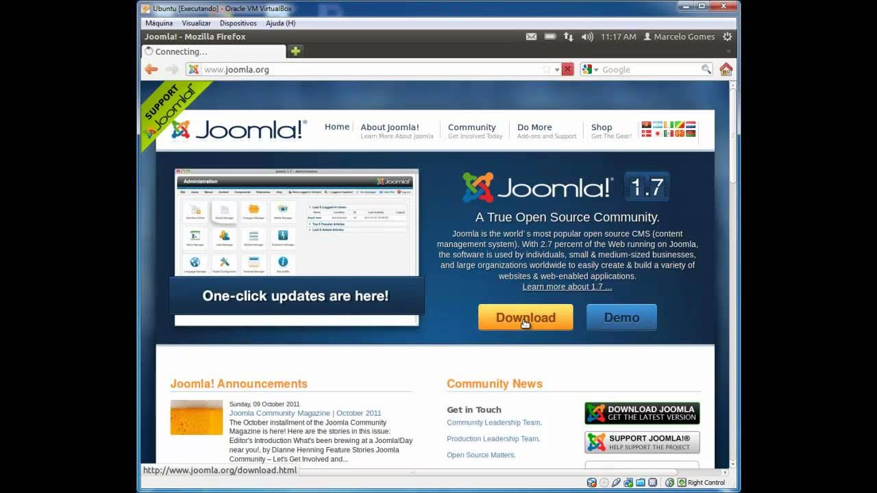 Install joomla on Ubuntu - YouTube