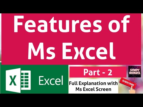 Features of Ms Excel - with PPT Excel screens Full Explanation - Part ...