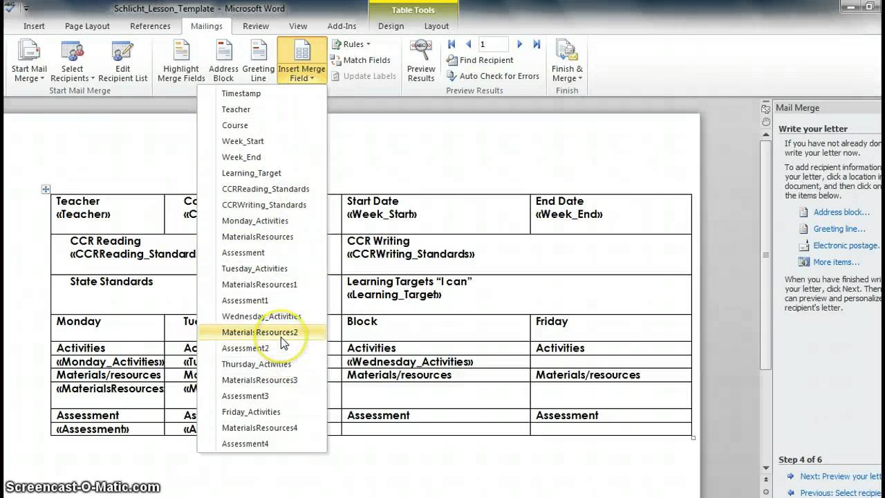 excel to word using mail merge - YouTube