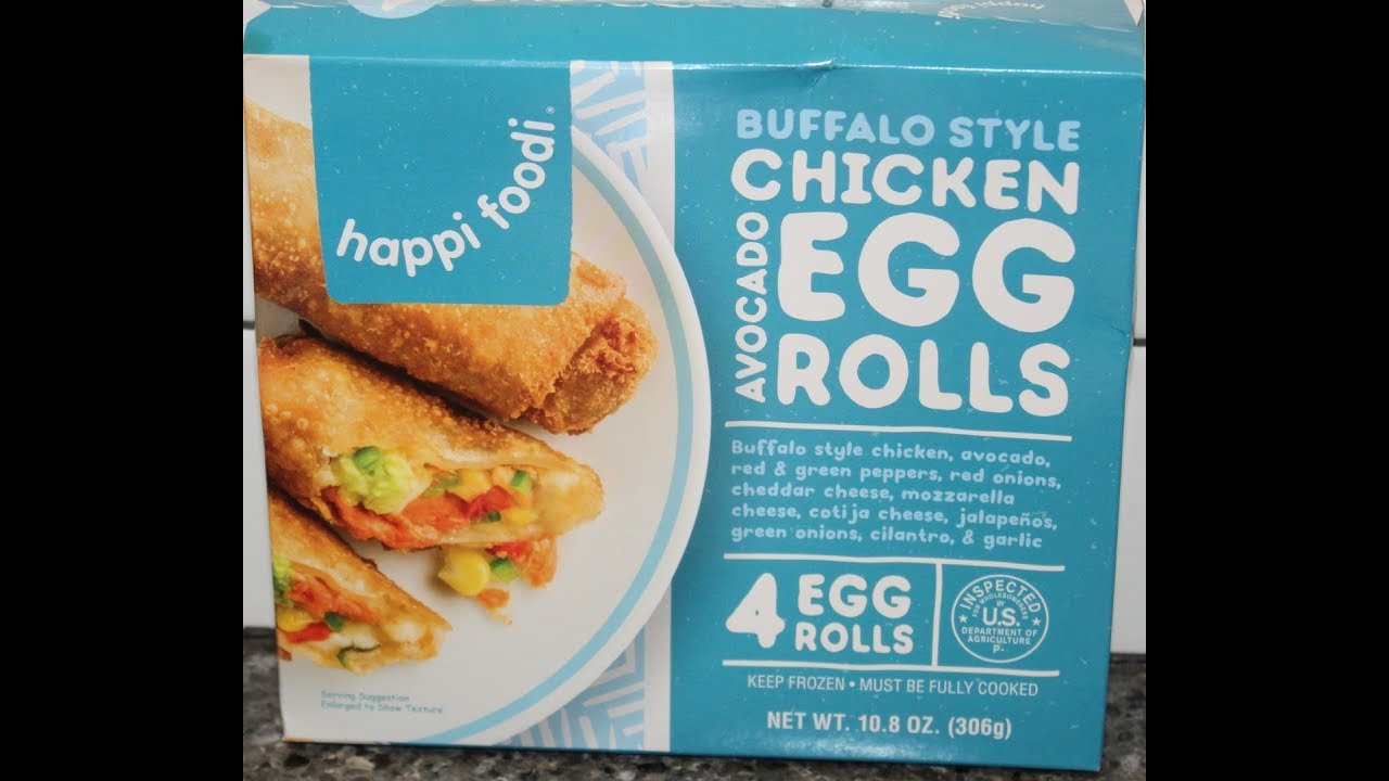 Happi Foodi Buffalo Style Chicken Avocado Egg Rolls Review - YouTube