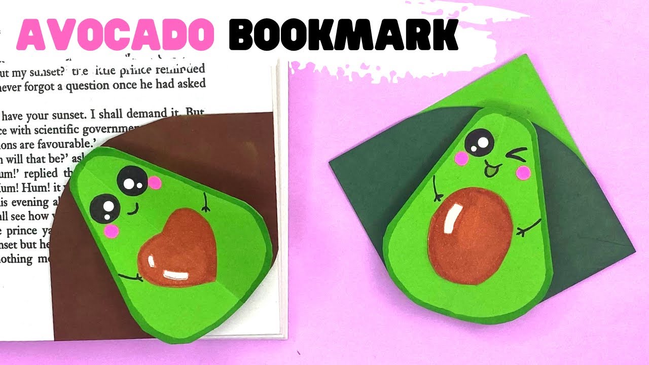 How to make origami BOOKMARK AVOCADO [bookmark ideas] - YouTube