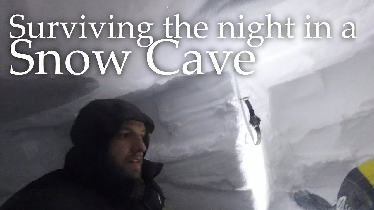 Surviving the night in a snow cave - YouTube