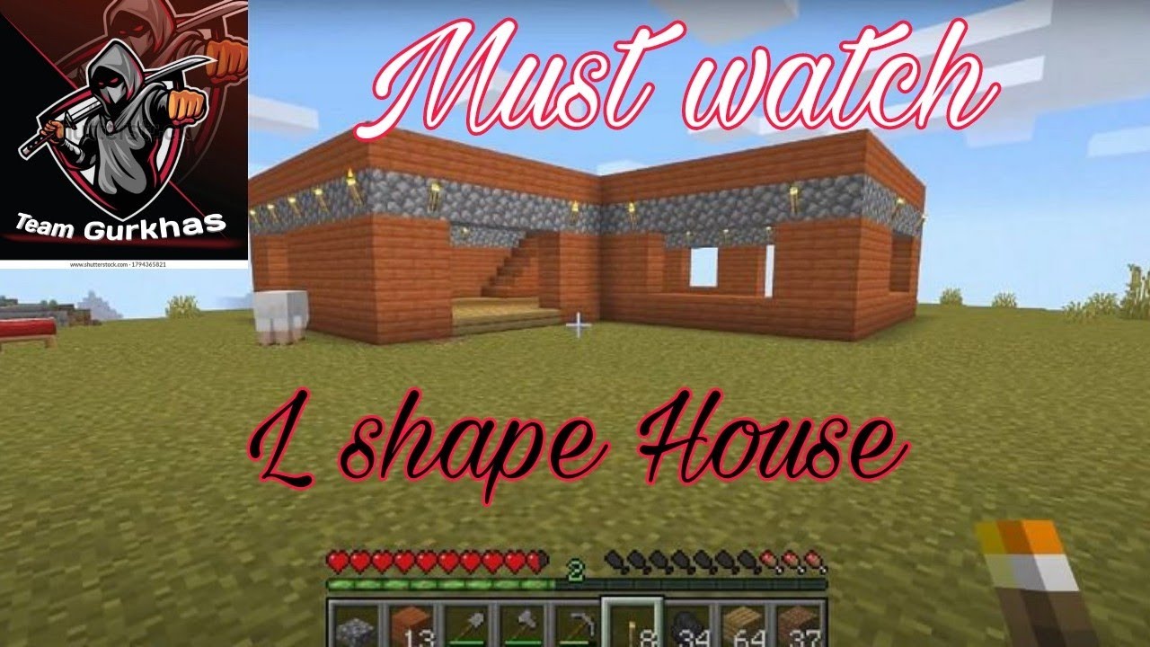 minecraft || how to build L shape House - YouTube