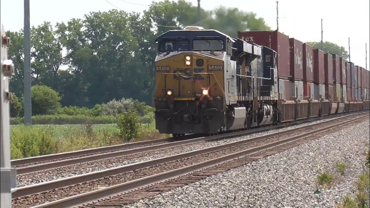 CSX I161 Intermodal Double-Stack Train from Bascom Ohio July 25, 2022 - YouTube