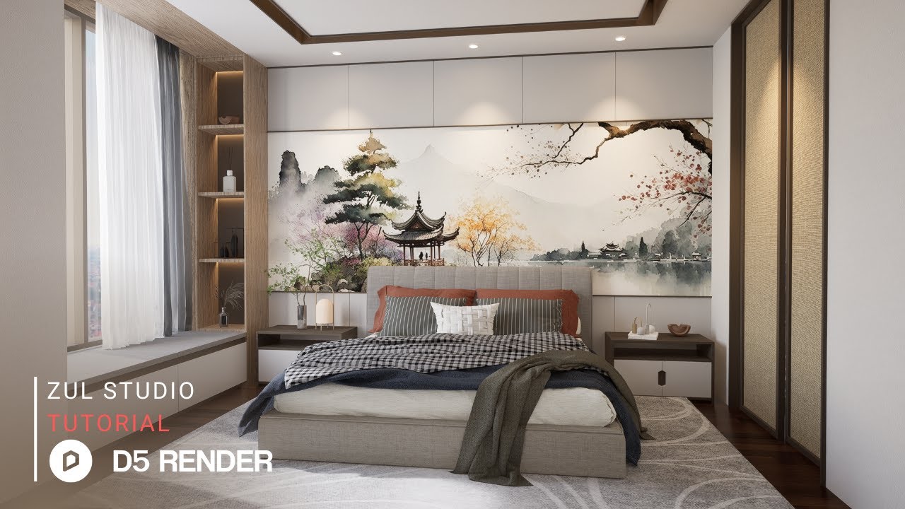 D5 Render realistic interior rendering tutorial | Bedrroom 163 - YouTube