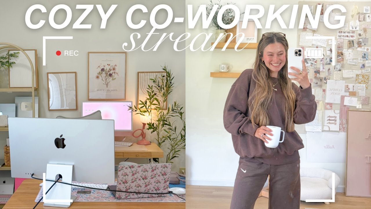 cozy co-working from home stream! 💻 let’s get productive together ...