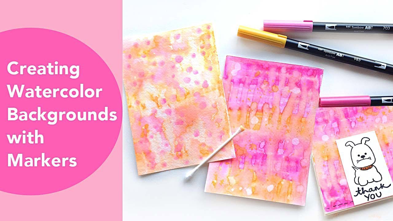 Creating watercolor backgrounds with markers - YouTube