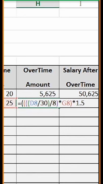 How to calculate Overtime in MS Excel | Excel Formulas And Functions - YouTube