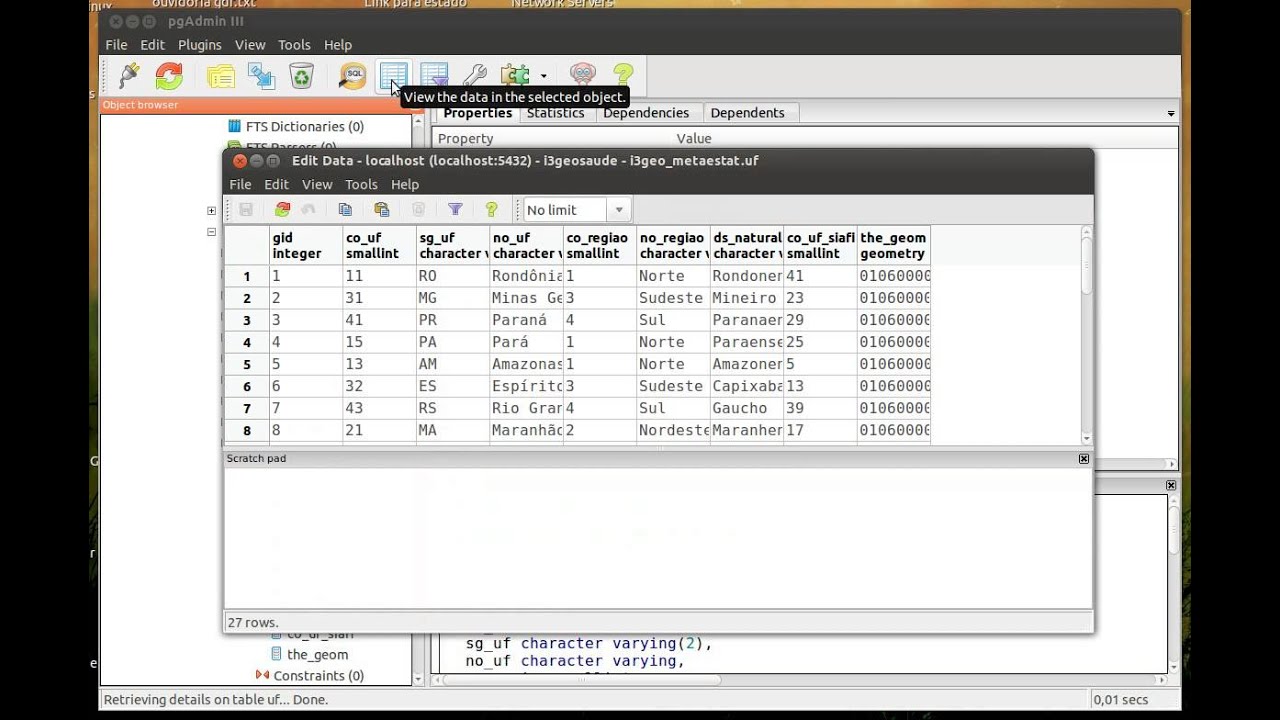 Exemplo de uso do pgAdmin para conexão com banco de dados - YouTube