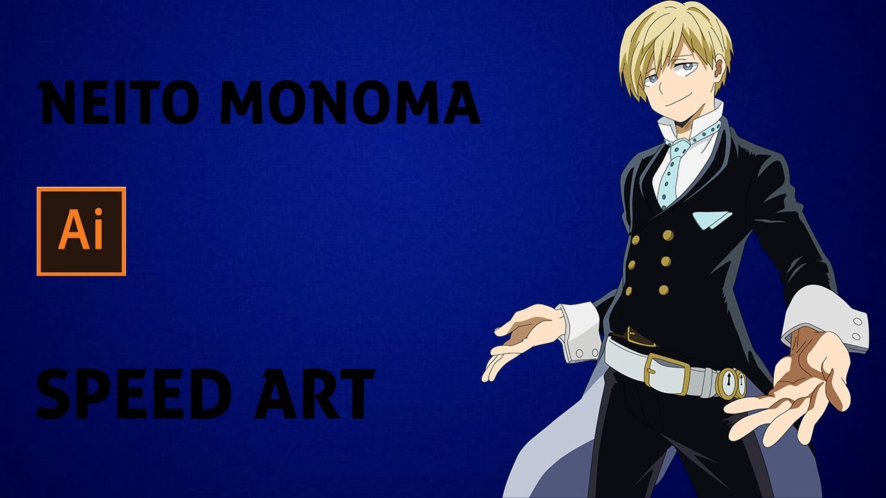 Neito Monoma Speed Art || My Hero Academia || Adobe Illustrator Vector ...