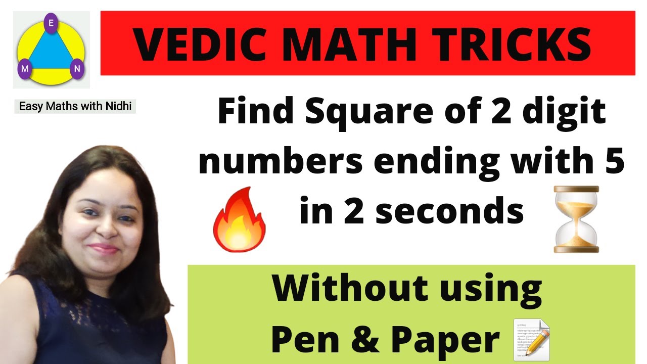 Vedic Maths Shortcut To Find Squares Of Numbers Ending With 5 YouTube Vedic Maths Shortcut To Find Squares Of Numbers Ending With 5 YouTube