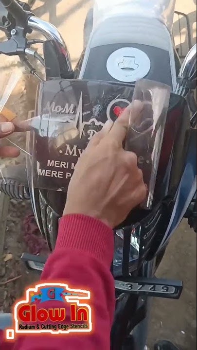 mom and dad bike radium sticker hf deluxe#shorts - YouTube