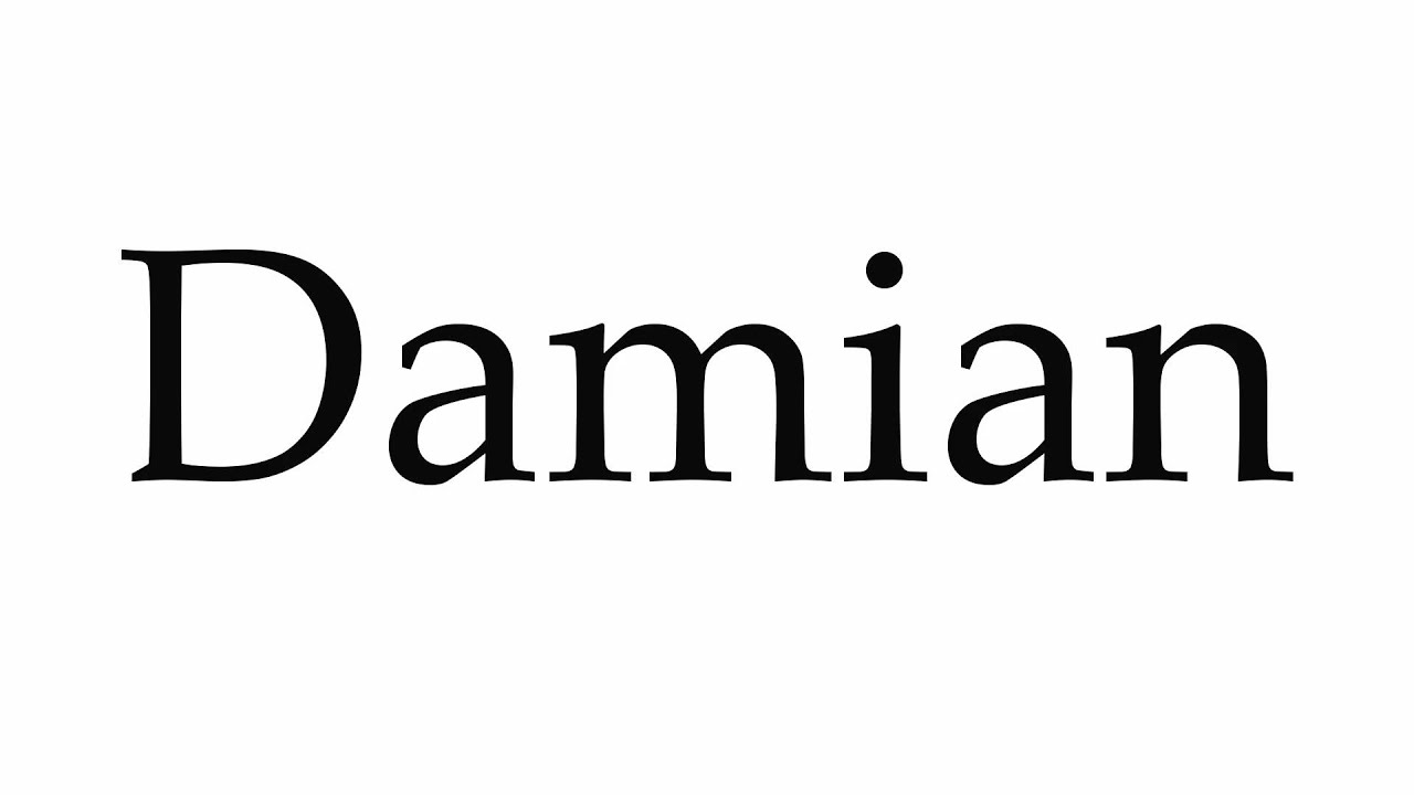 How to Pronounce Damian - YouTube