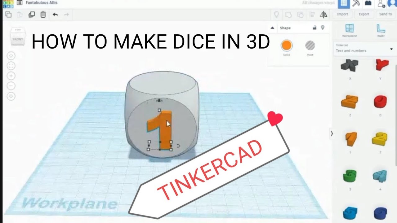How to create 3D dice/In tinkercad software/Class-5th/ computer subject ...