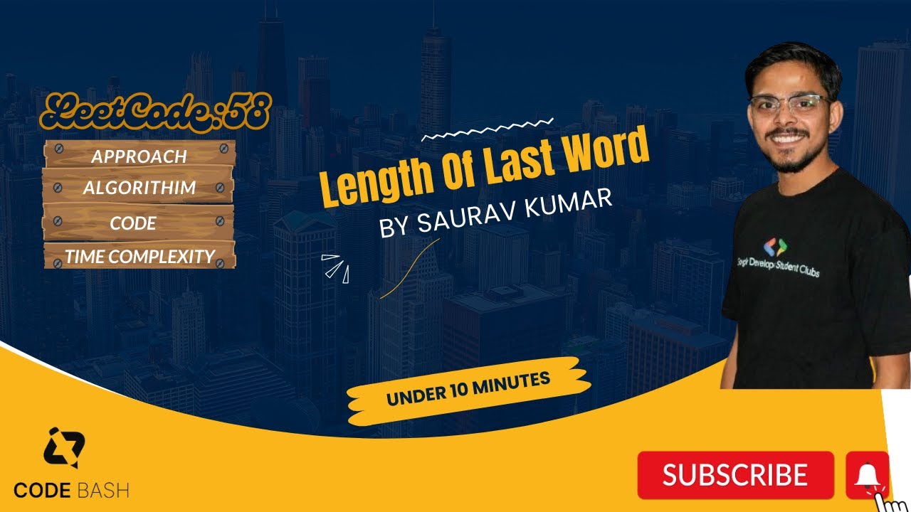 LeetCode 58: Length of Last Word |C++ |Easiest Method | Interview - YouTube