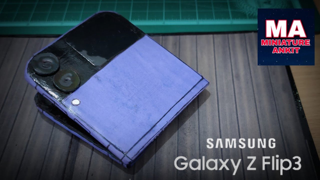 Samsung Galaxy Z Flip 3 from cardboard | How to make DIY samsung Z fold ...