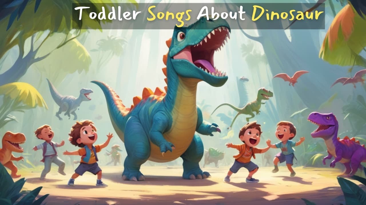Toddler Songs About Dinosaur | Roar & Stomp! 🦖 Fun Dinosaur Song for ...
