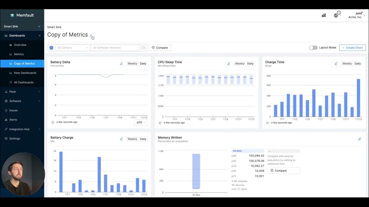 Configurable Dashboards Memfault Feature Highlights Youtube