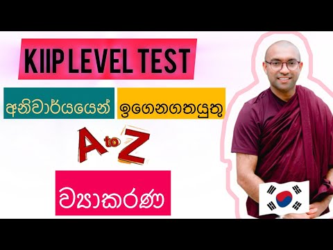 KiiP Level Test මෙ ව්‍යාකරණ ටික අනිවාර්යයි #koreanliveclass #කොරියා
