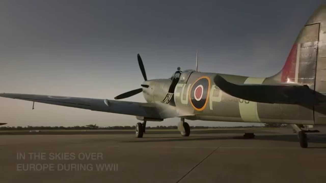 Matt Hall takes to the Temora skies in a Mk XVI Spitfire - YouTube