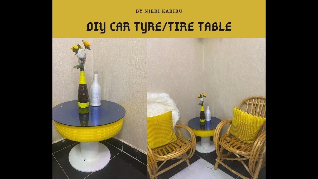 TYRE /TIRE COFFEE TABLE DESIGNS // DIY IDEAS . - YouTube