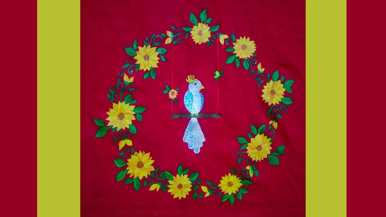 Basic natural handprint dress design. - YouTube