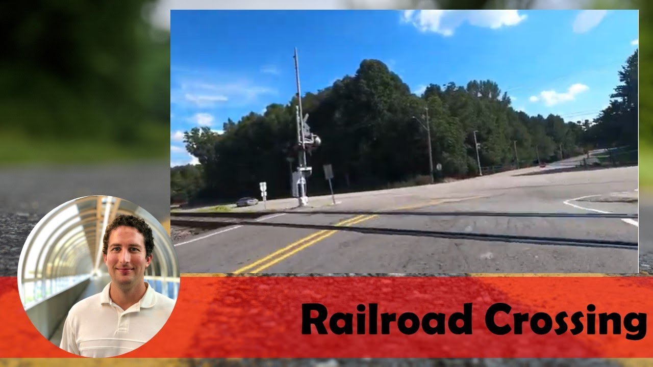 Railroad Crossing in Cary, North Carolina | Trinity Road - YouTube