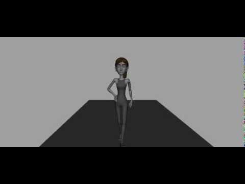 lady walk animation - YouTube