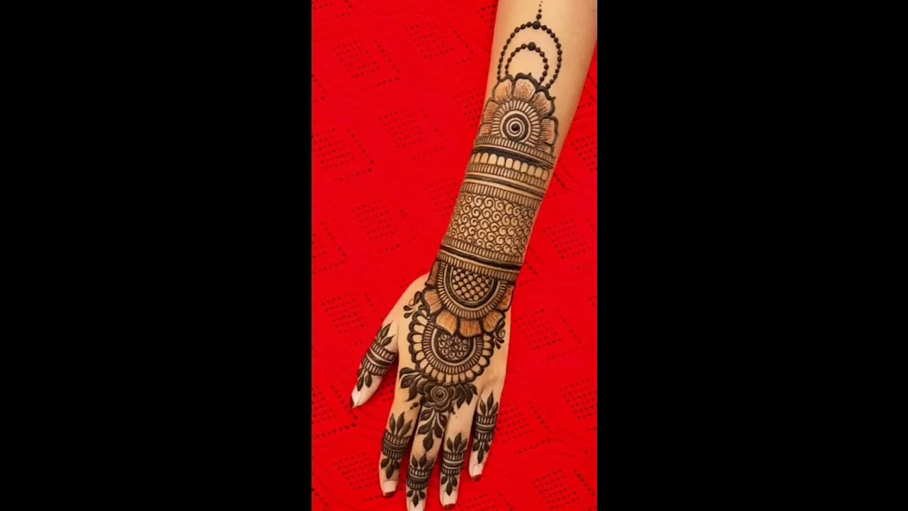 New Mehndi Design For Back Hand|| Bridal Mehndi Tutorial.🌷🌷 - YouTube