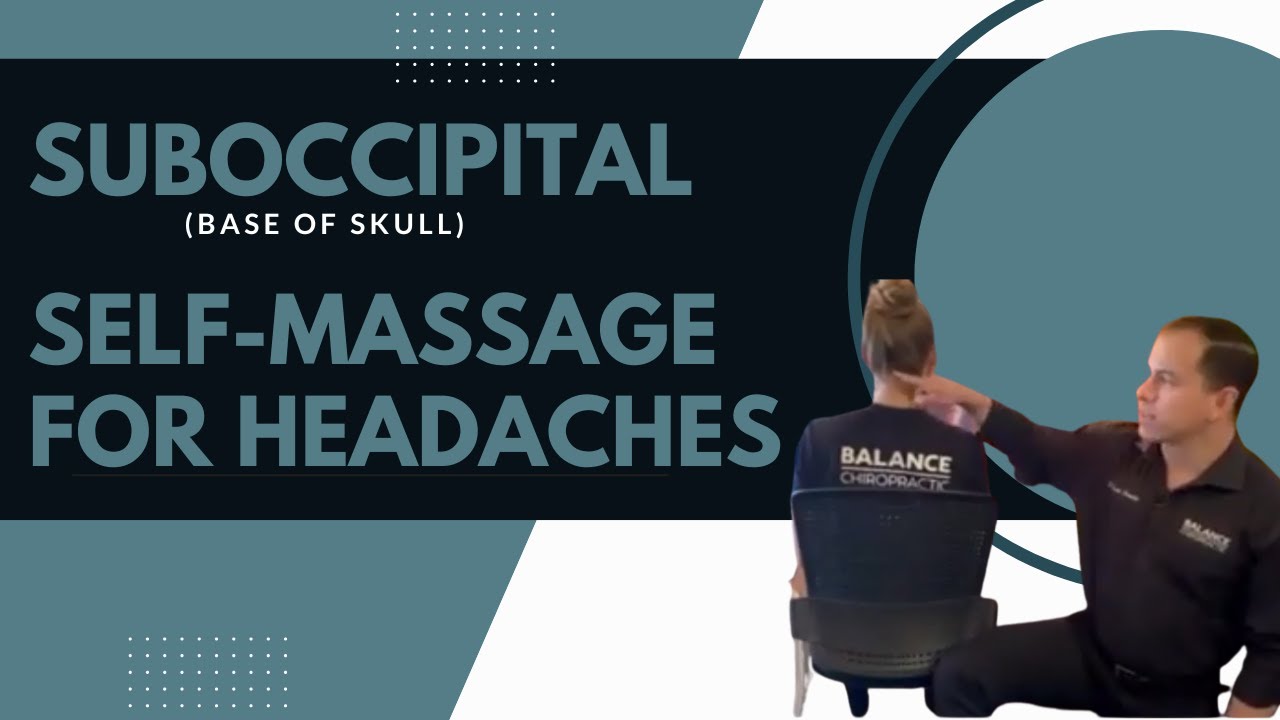 Suboccipital (base of skull) Self-Massage For Headaches https://www ...