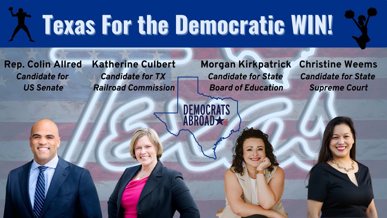 Meet TX Candidates Rep Colin Allred, Katherine Culbert, Morgan ...