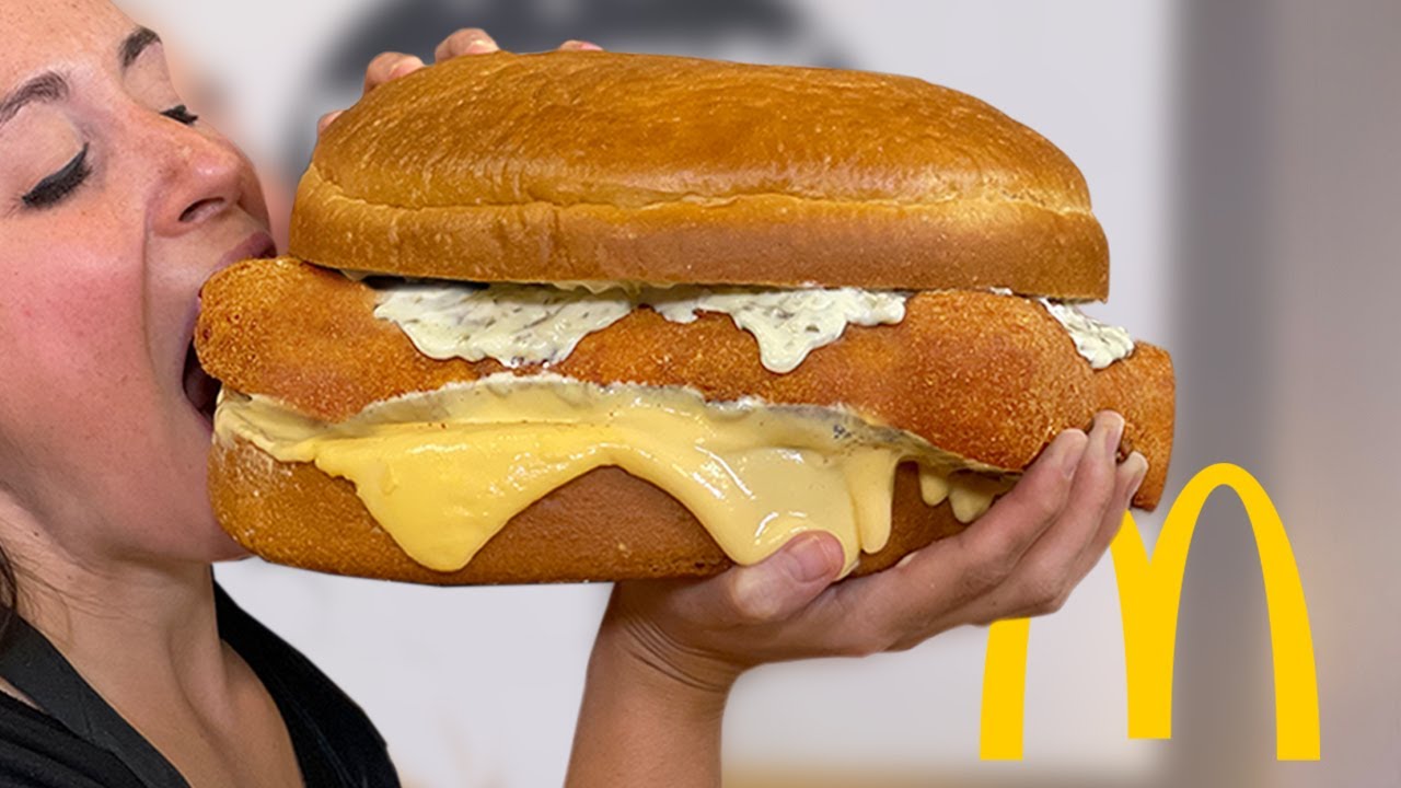 Giant McDonalds Filet O Fish MADE FROM 24 Sandwiches - YouTube