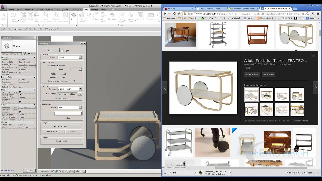TEA TROLLEY 901 Alvar Aalto Revit Part 3 - YouTube