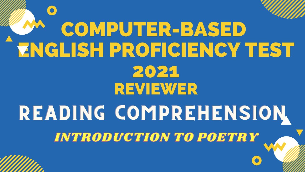 EPT REVIEWER 2021 ǀ READING COMPREHENSION ǀ INTRODUCTION TO POETRY ǀ ...
