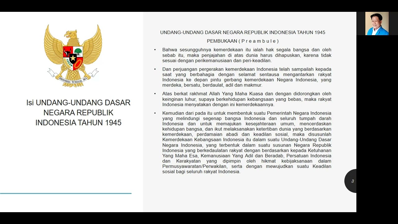 Pembacaan teks Pembukaan UUD 1945 - YouTube
