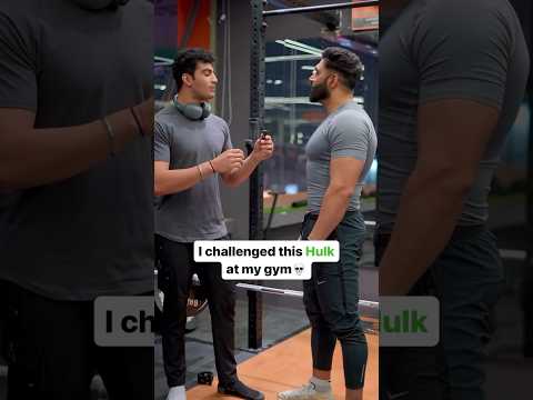 I challenged the biggest guy at my gym (gone wrong)💀 #gym #challenge #shorts