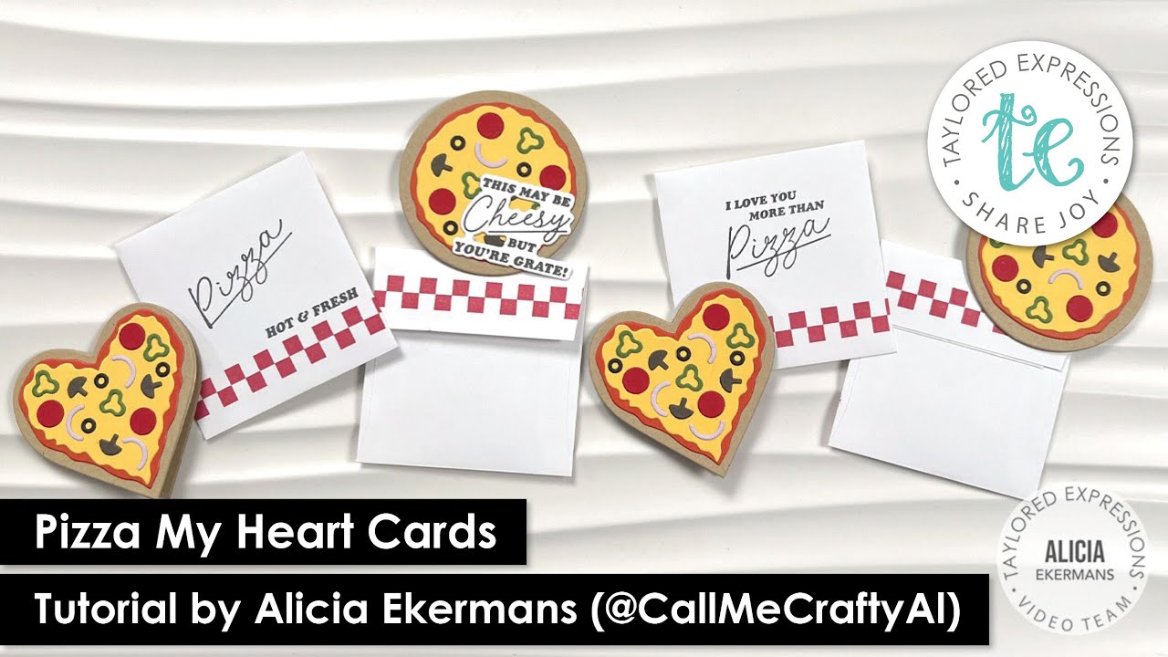 Pizza-Shaped Cards | Pizza My Heart & Love You to Pizzas | @CallMeCraftyAl ...