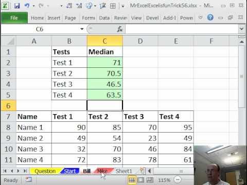 Mr Excel & excelisfun Trick 56: Copy Formula Down, Have Range Move Across - YouTube