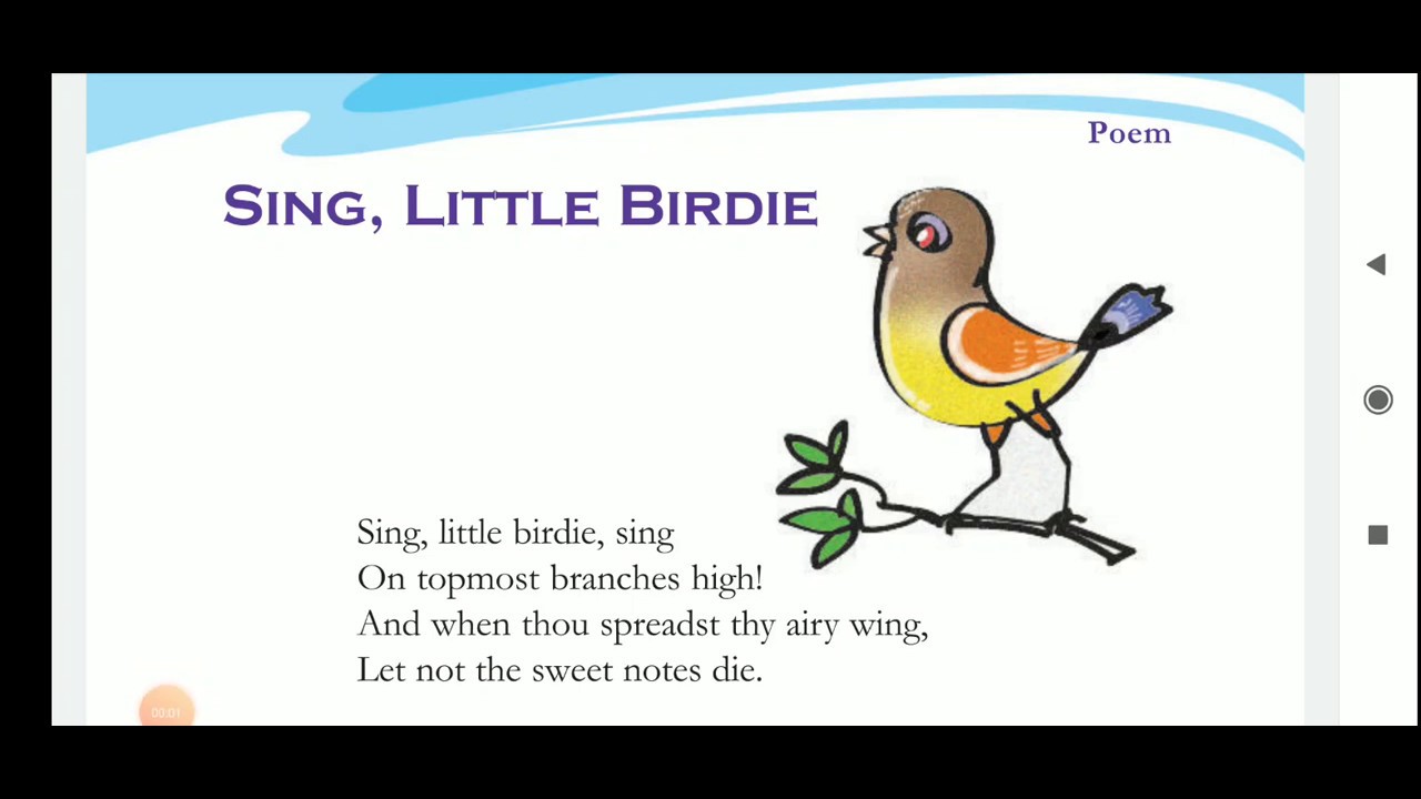 SING LITTLE BIRDIE POEM CLASS 5 ENGLISH KERALA Board YouTube sing-little-birdie-poem-class-5-english-kerala-board-youtube