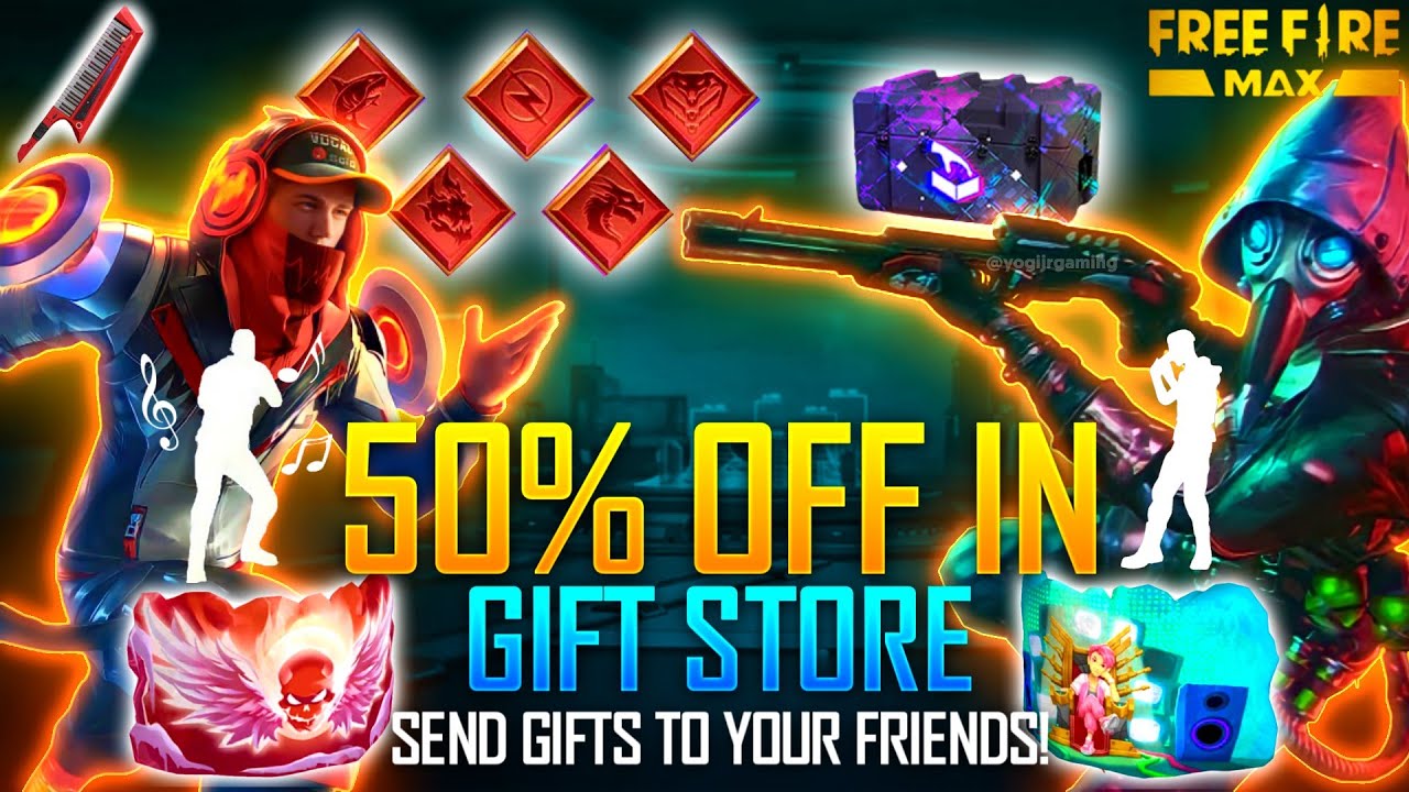 GIFT STORE 50 DISCOUNT FREEFIRE | GIFT STORE 50% OFF | FF MAX NEW EVENT ...
