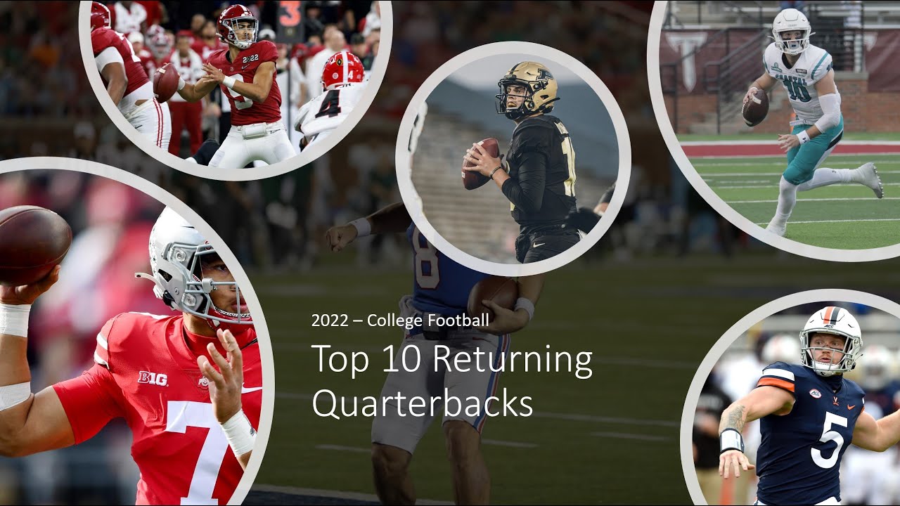 Top 10 Returning CFB Quarterbacks 2022 - YouTube