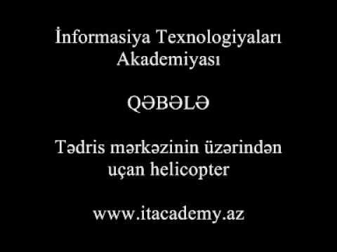 ITA Qəbələ -  Tədris mərkəzi üzərindən uçan helikopter