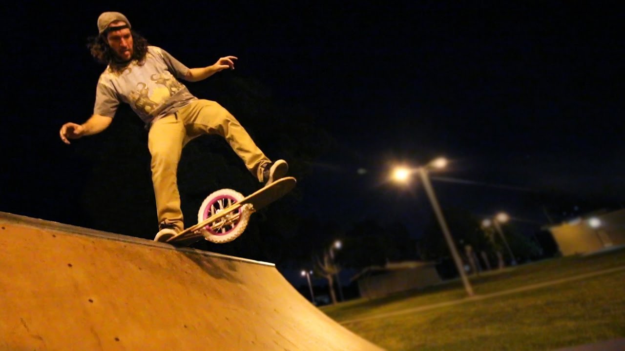 Homemade One Wheel Skateboard - YouTube