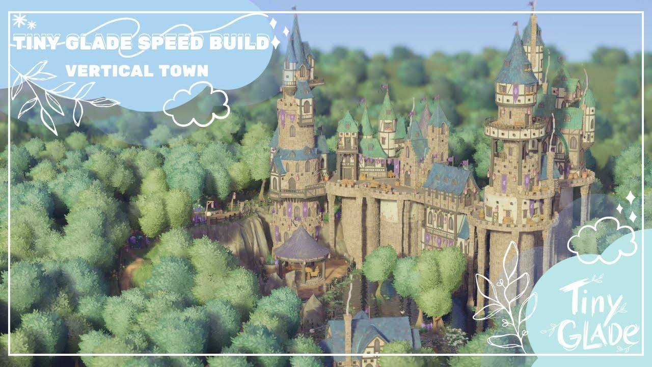 Vertical Town | Tiny Glade | Cozy Speed Build | No Commentary - YouTube